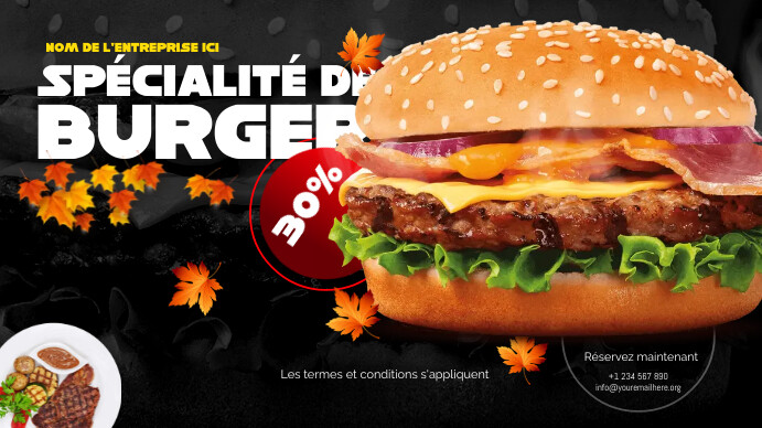 Plantilla de restaurant menu digital display | PosterMyWall
