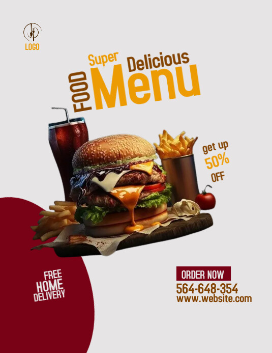 restaurant menu flyer Template | PosterMyWall