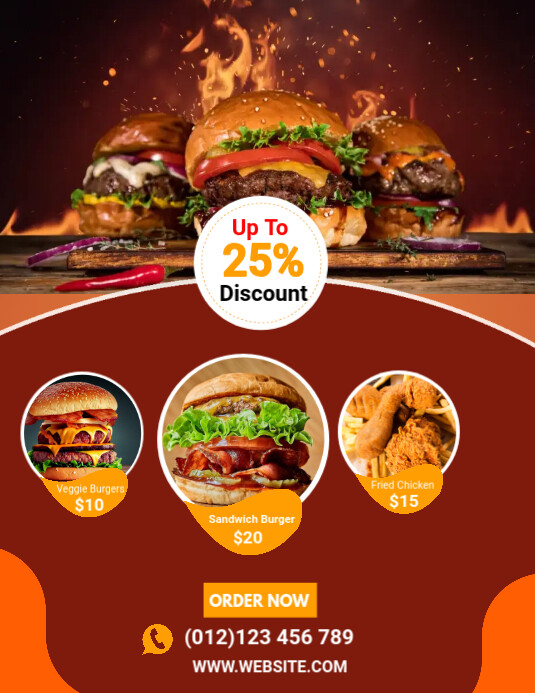 Restaurant menu flyer Template | PosterMyWall