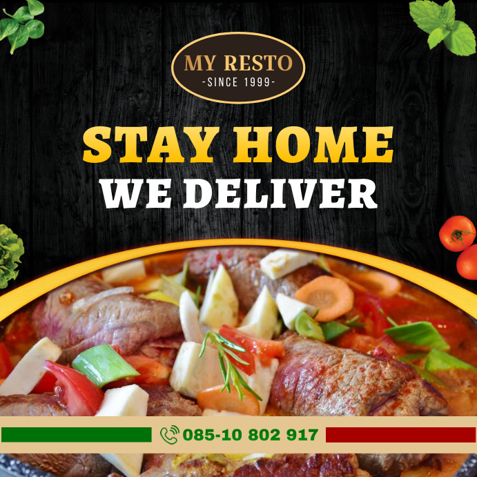 Restaurant Menu Flyer For Social Media Post Template | PosterMyWall