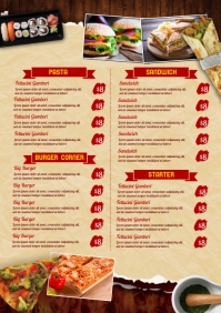 Restaurant Appetizer Food Menu Flyer Template | PosterMyWall
