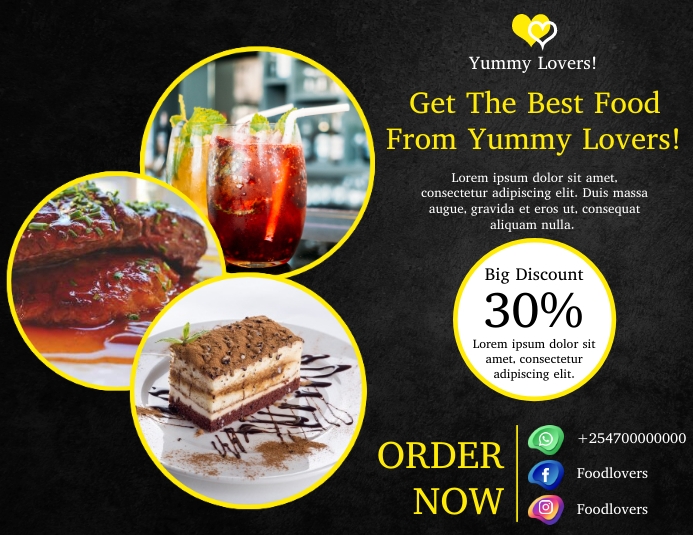 Plantilla de Oferta de Menú de Restaurante | PosterMyWall