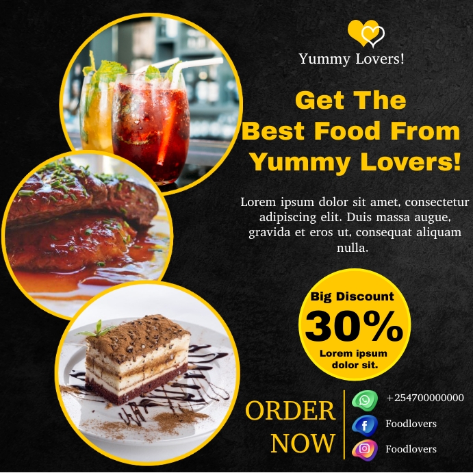 Plantilla de Oferta de Menú de Restaurante | PosterMyWall