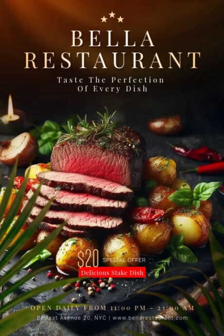 Restaurant Menu Offer Poster Template | PosterMyWall