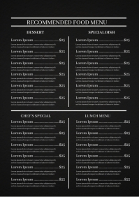 Gold Restaurant Menu Template | PosterMyWall