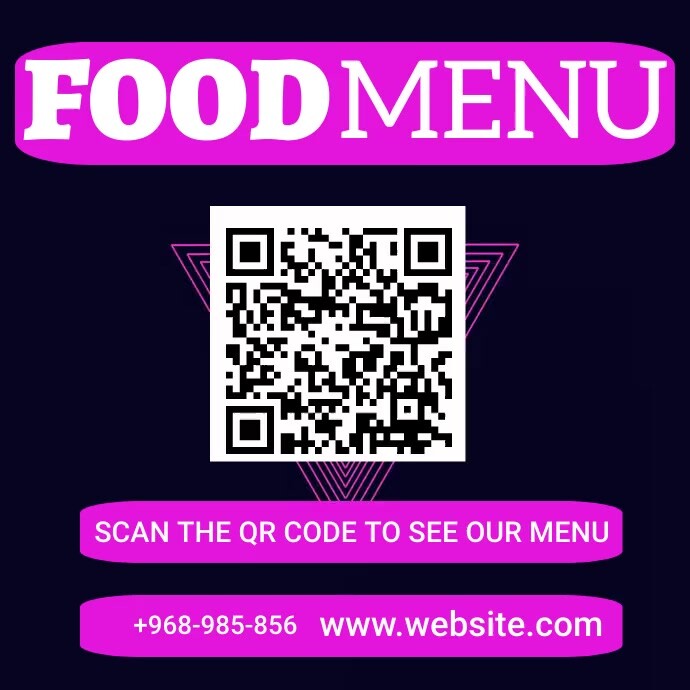Plantilla de restaurant menu qr code poster | PosterMyWall