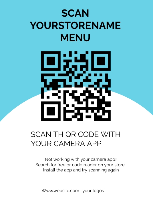 Restaurant menu qr flyers Template | PosterMyWall