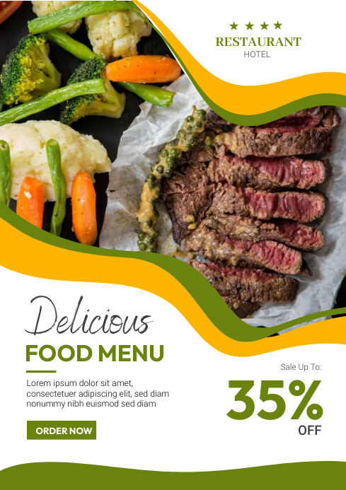 Restaurant Menu Social Media Poster Template | PosterMyWall