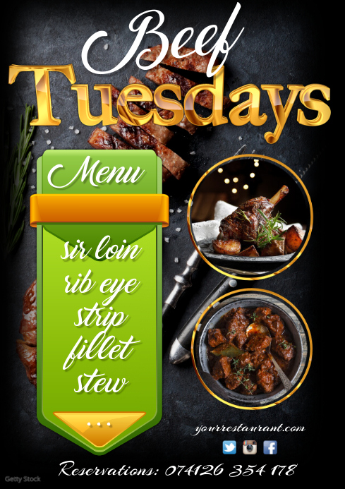 Modèle Restaurant Menu Spécial | PosterMyWall