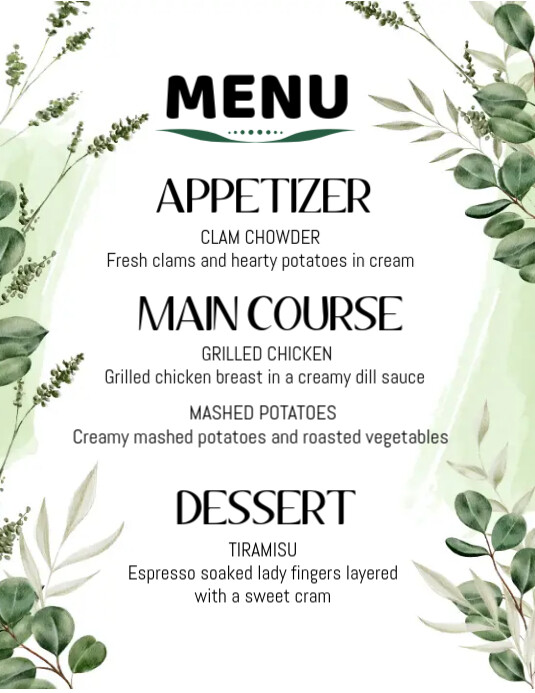 Copy of Restaurant menu template | PosterMyWall