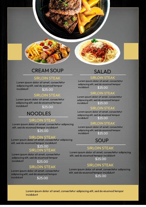 Templat Menu Restoran | PosterMyWall