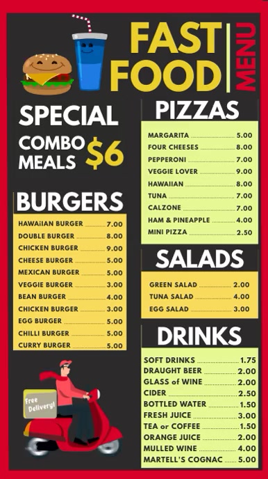 Restaurant Menu Template | PosterMyWall