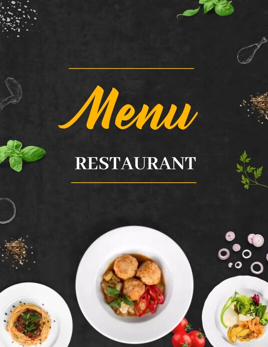 Copy of Restaurant menu template flyer | PosterMyWall