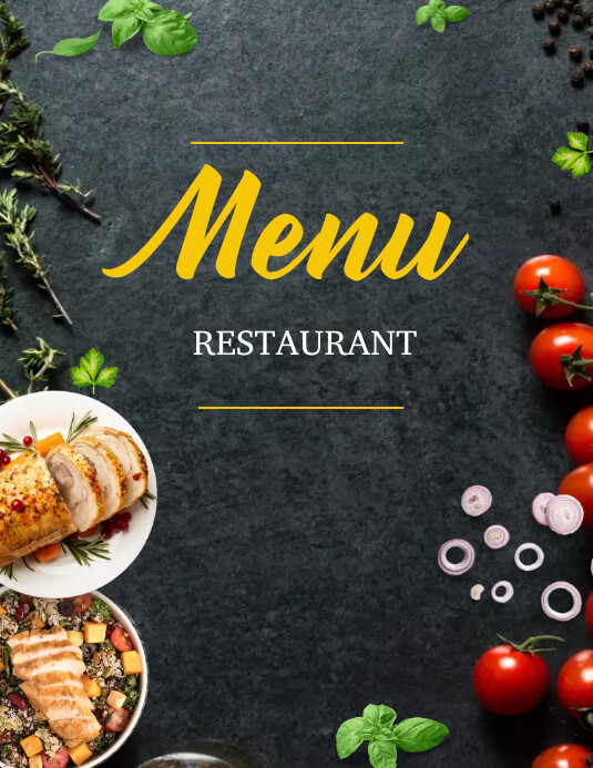 Restaurant Menu template flyer | PosterMyWall