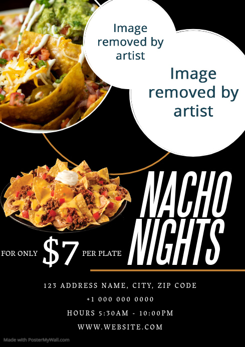 Copy of Restaurant Nacho Nights Flyer ad Template | PosterMyWall