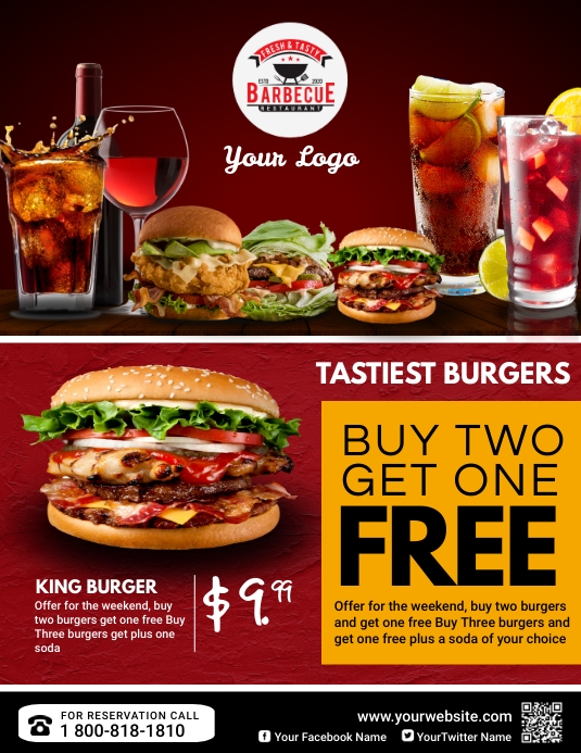 Restaurant offer template | PosterMyWall