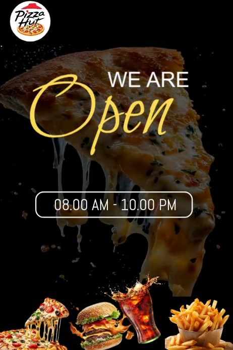 Restaurant Open Template | PosterMyWall
