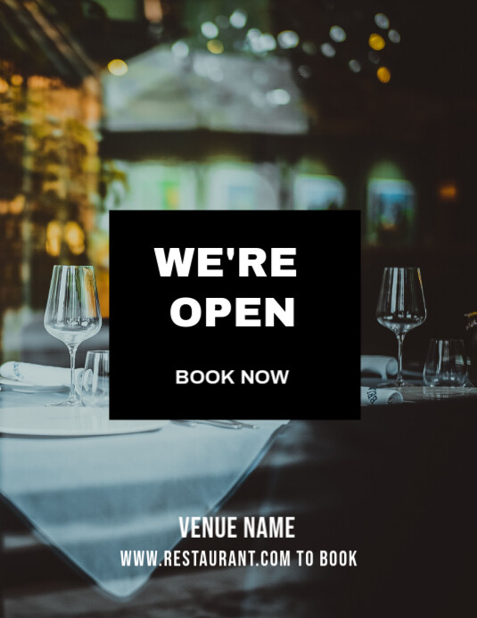 Restaurant Open Template | PosterMyWall