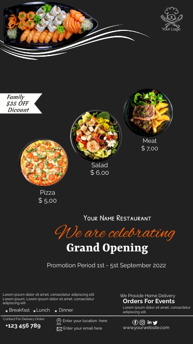 Restaurant Opening Template | PosterMyWall