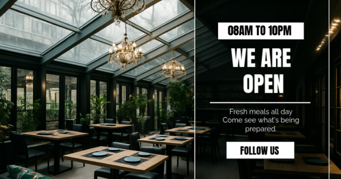 Copy of Restaurant Opening Facebook Post Template | PosterMyWall