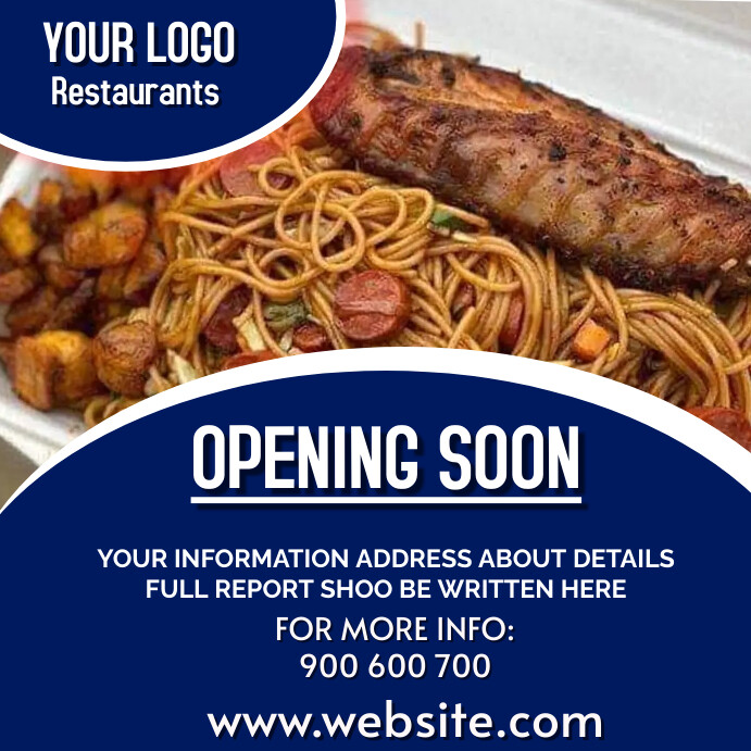 Restaurant opening soon design template | PosterMyWall