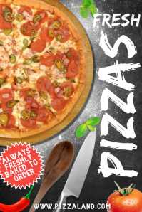 Pizza menu table a4 card 2 Template | PosterMyWall