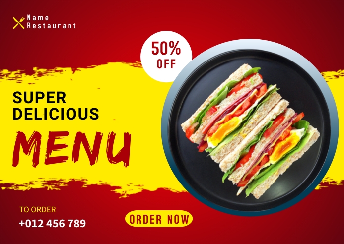 RESTAURANT POSTCARD TEMPLATE | PosterMyWall