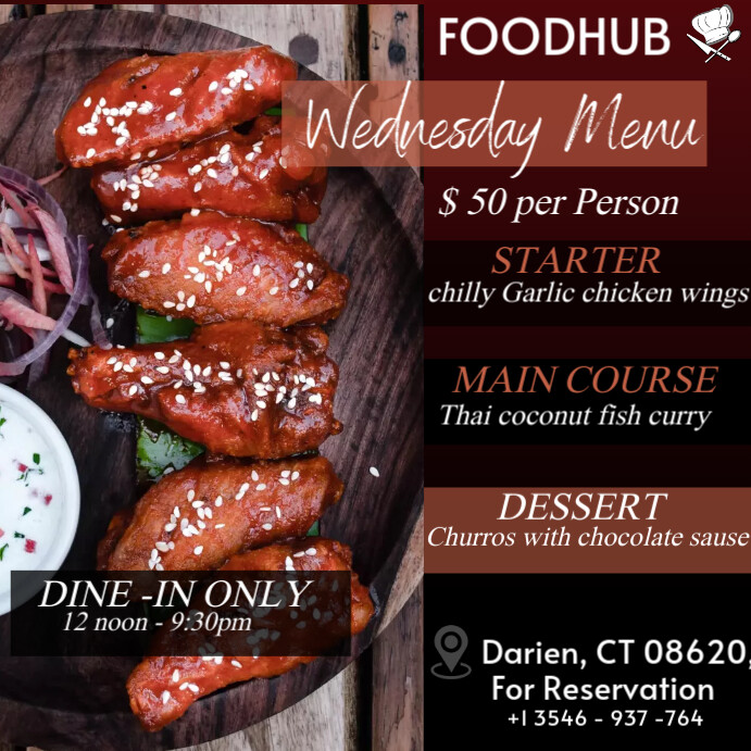 restaurant poster Template | PosterMyWall