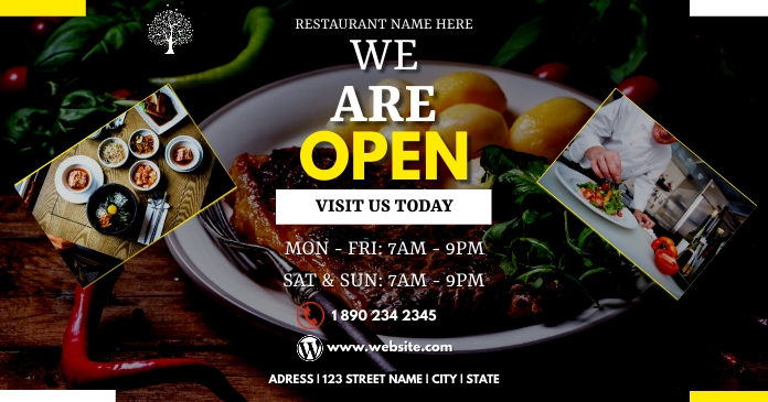 restaurant poster Template | PosterMyWall