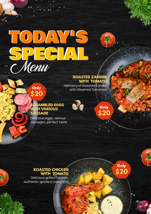 Plantilla de Restaurant Price List Menu Flyer | PosterMyWall