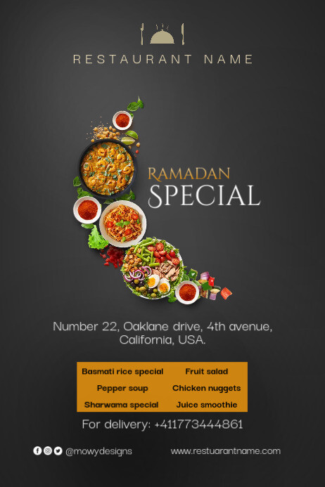 Restaurant Ramadan Special Template | PosterMyWall