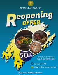 Restaurant Reopening Flyer Template | PosterMyWall