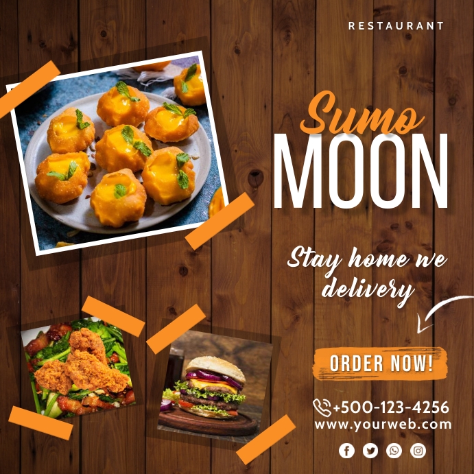 Restaurant Social Media Post Template | PosterMyWall