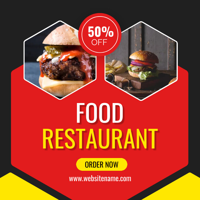 Restaurant social media post Templat | PosterMyWall