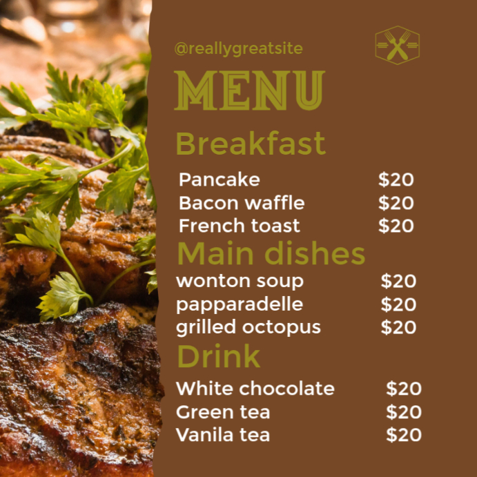 Plantilla de Restaurant Special Food Menu Flyer | PosterMyWall