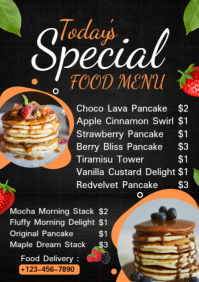 Restaurant Special Food Menu Poster A4 Template | PosterMyWall