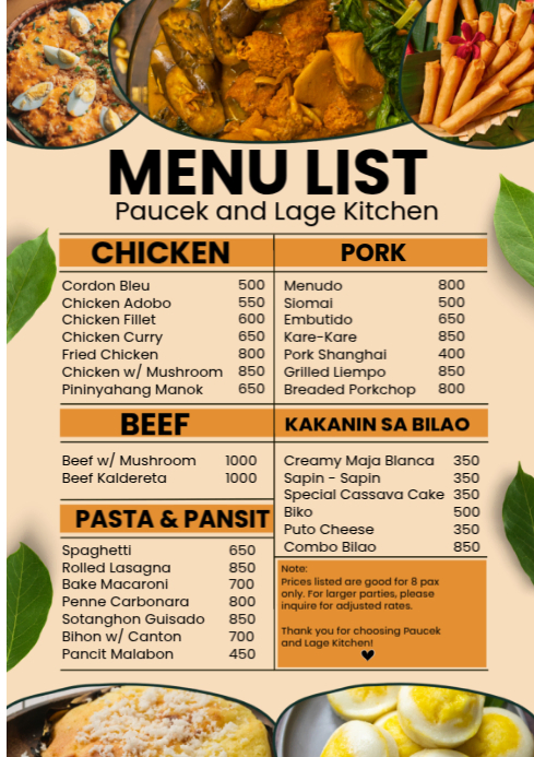 Restaurant Special Food Menu Poster A4 Template | PosterMyWall