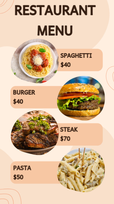 Restaurant Special Food Menu Poster Template | PosterMyWall