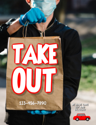 Takeout food or delivery flyer template | PosterMyWall