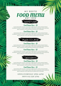 Restaurant Tropical Menu Template | PosterMyWall