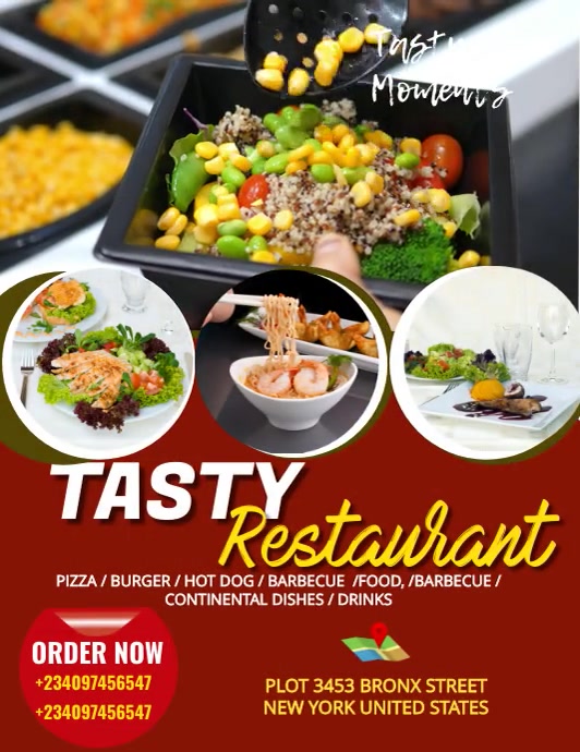 Restaurant Video Template | PosterMyWall