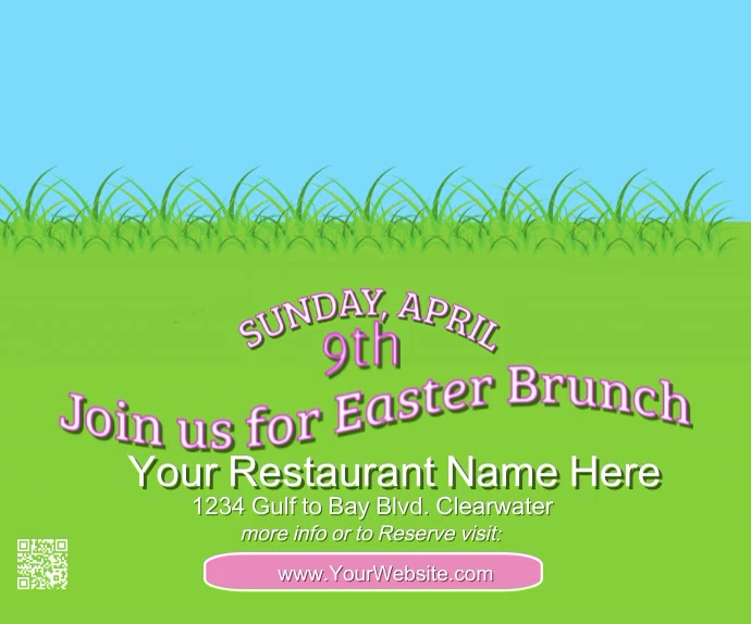 Restaurant Video Easter Medium Rectangle Ad Template | PosterMyWall