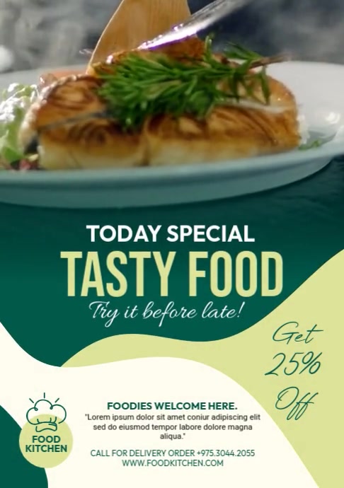 Restaurant Video Template | PosterMyWall