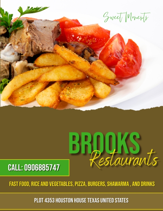 RESTAURANTS Template | PosterMyWall