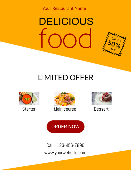 Plantilla de Restaurants flyer | PosterMyWall