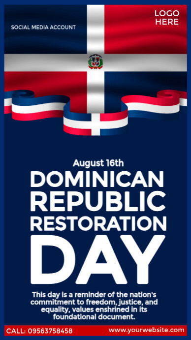Copy of Restoration Day Dominican Republic | PosterMyWall