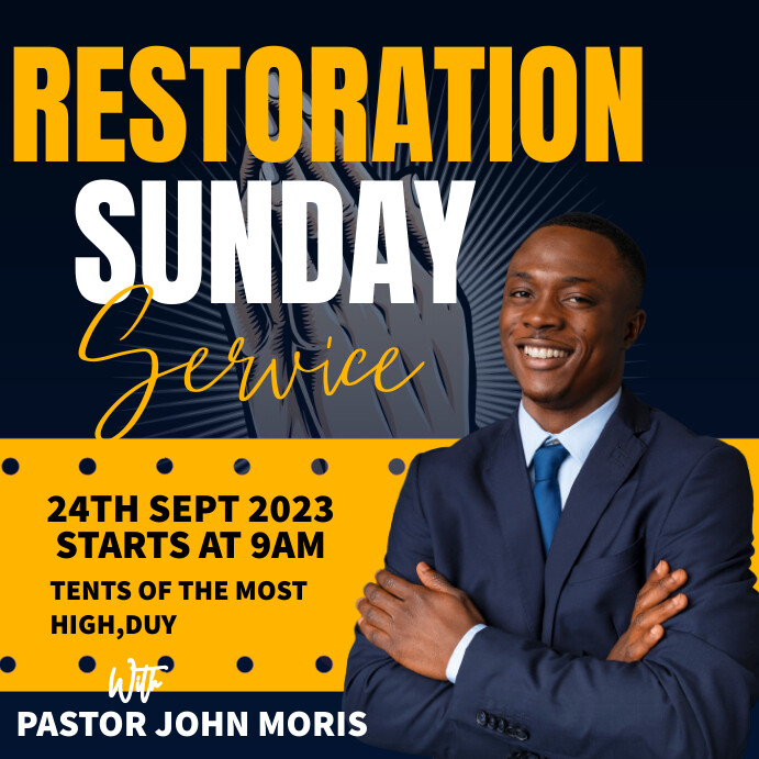 Copy of restoration sunday service | PosterMyWall