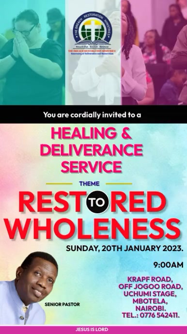 restored to wholeness (1) Template | PosterMyWall