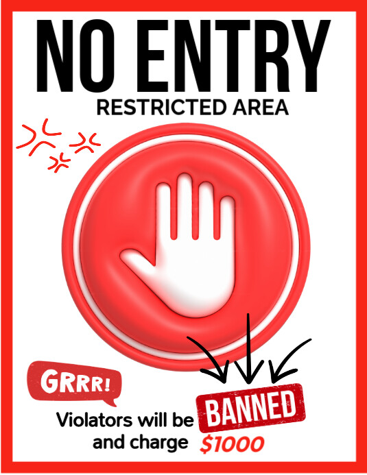 Modèle Restricted Are Flyer | PosterMyWall