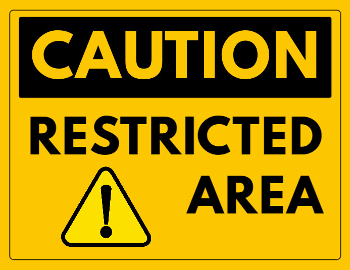 Plantilla de Restricted Area Caution Safety Sign | PosterMyWall